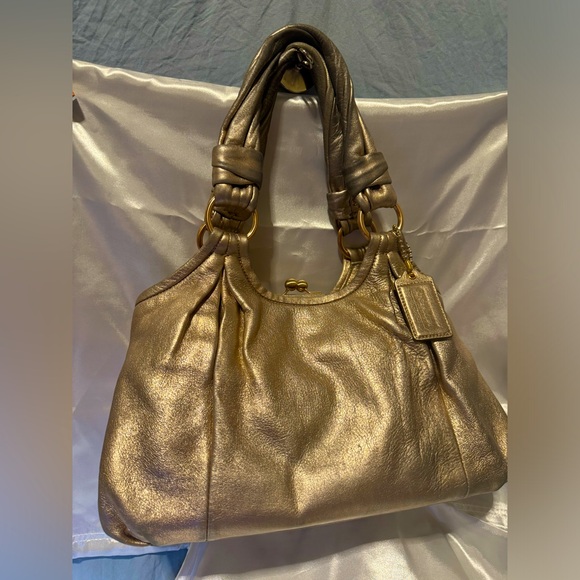 Coach | Bags | Coach Ergo Satchel 993metallic Gold Rare Classic W Og ...